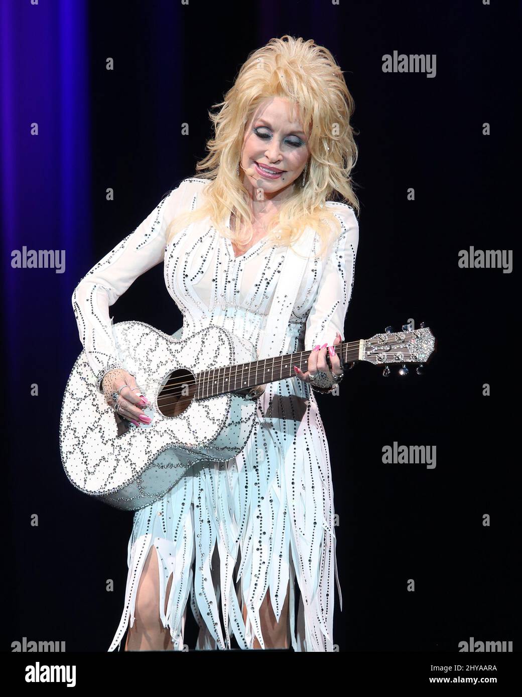 Dolly Parton performing during her Pure & Simple Tour held at the ...