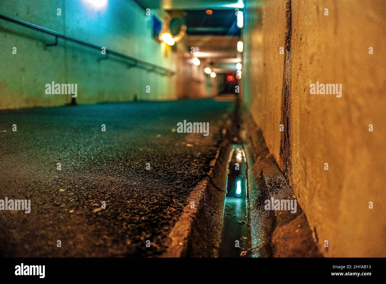 Interior of an underground path Stock Photo - Alamy