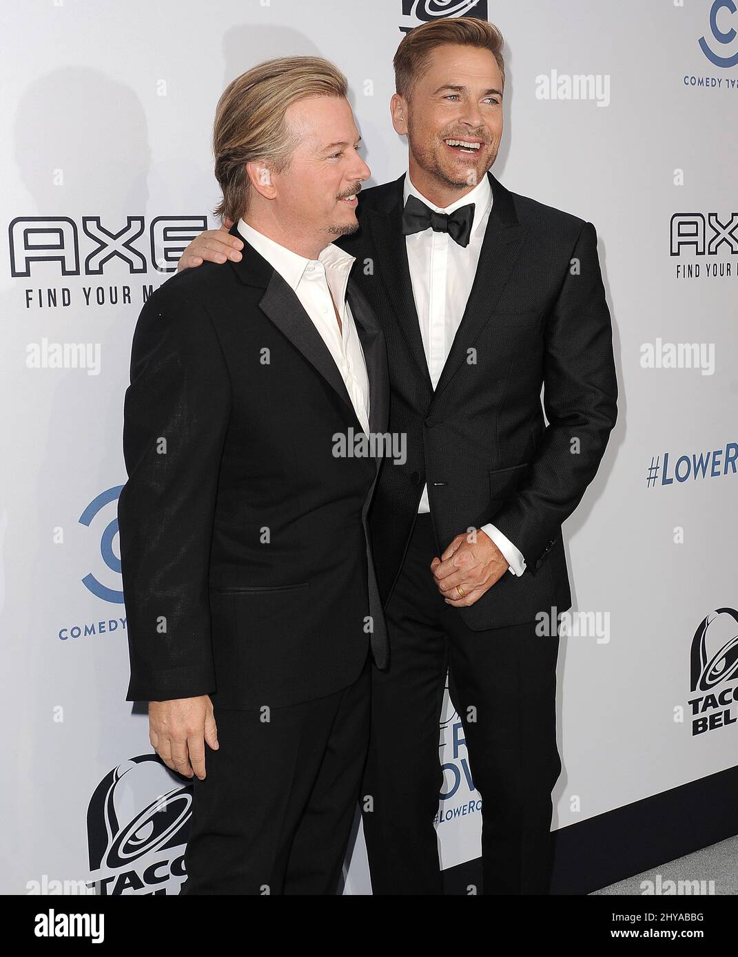 Rob Lowe, David Spade arriving for the "Comedy Central Roast Of Rob ...