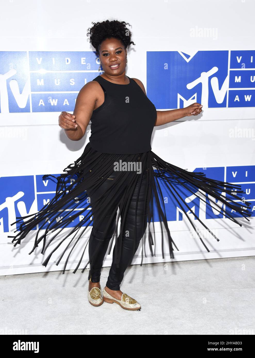 Adrienne C. Moore arriving for The 2016 MTV Video Music Awards, Madison ...