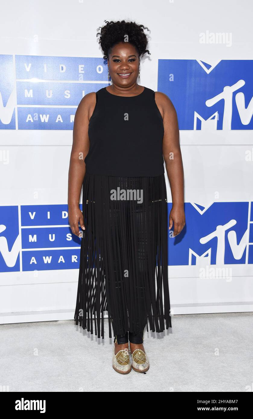 Adrienne C. Moore arriving for The 2016 MTV Video Music Awards, Madison ...