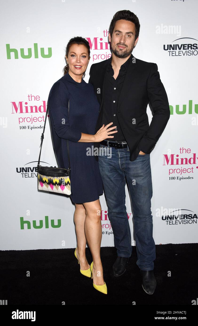 Bellamy Young and Ed Weeks attending the "The Mindy Project" 100th ...