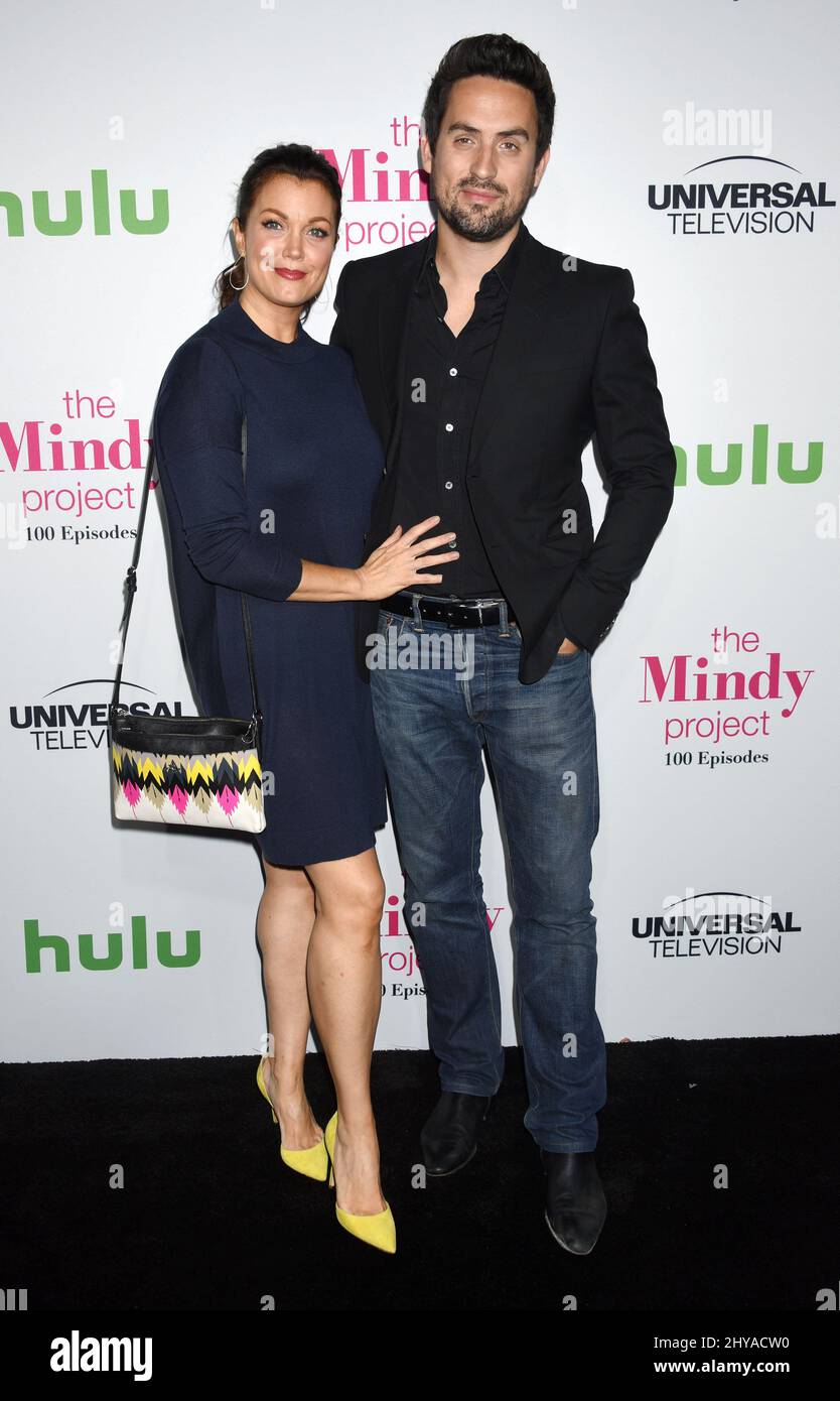 Bellamy Young and Ed Weeks attending the "The Mindy Project" 100th ...