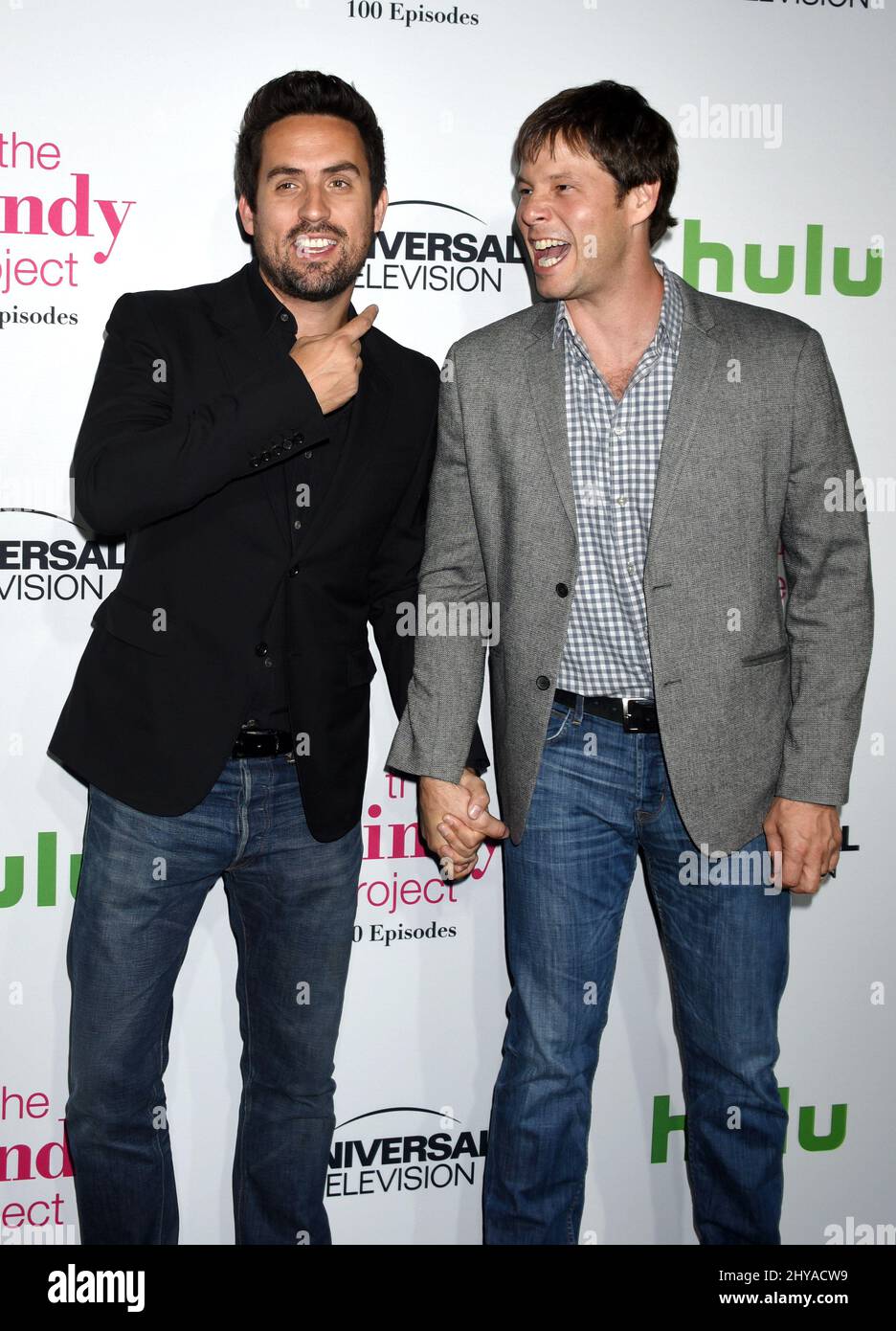 Ed Weeks and Ike Barinholtz attending the "The Mindy Project" 100th ...