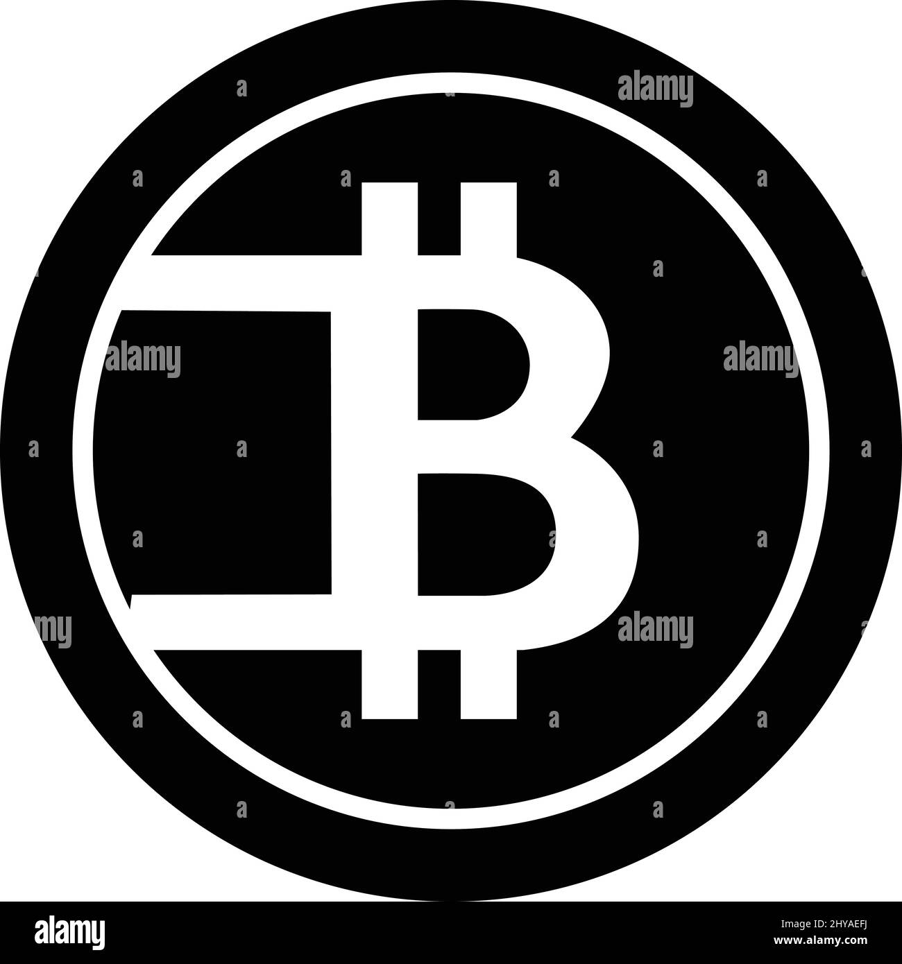 Bitcoin logo design Stock Vector Image & Art - Alamy