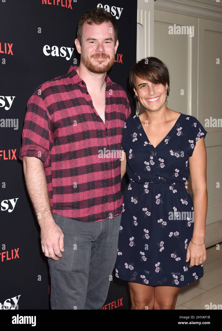 Joe Swanberg and Kris Swanberg arriving for the "Easy" Cast and Crew ...