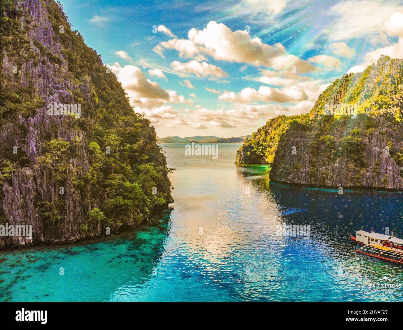 Mesmerizing landscape from Coron Island in the Philippines Stock Photo ...