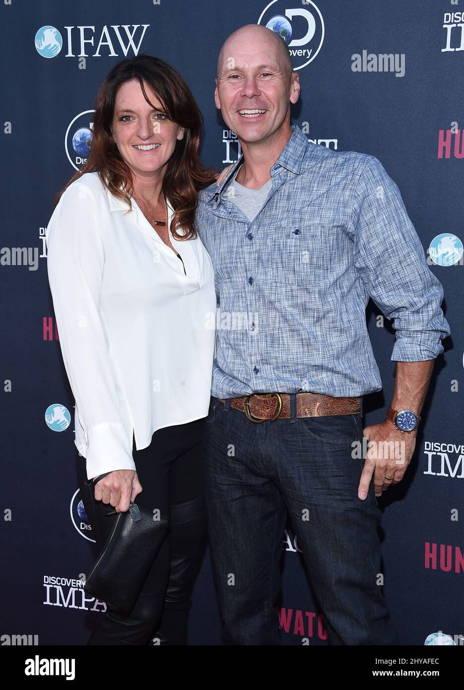 Jenni Magee-Cook and Stewart Cook arriving to Discovery and IFAW ...