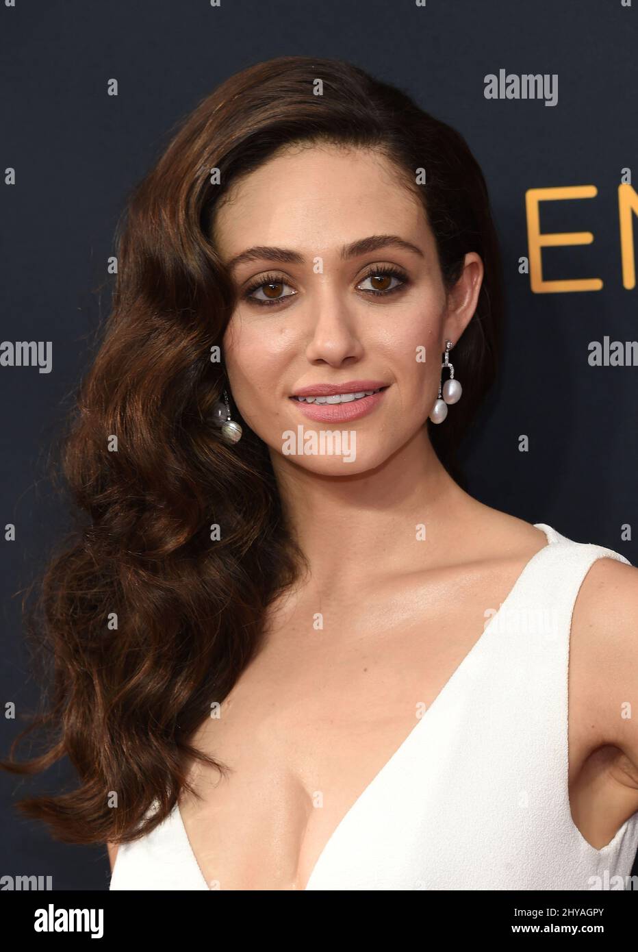 Emmy Rossum arriving for the 68th Primetime Emmy Awards on Sunday ...