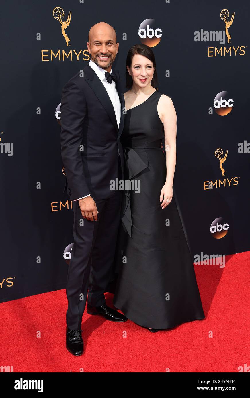 Keegan-Michael Key and Cynthia Blaise arriving for the 68th Primetime ...