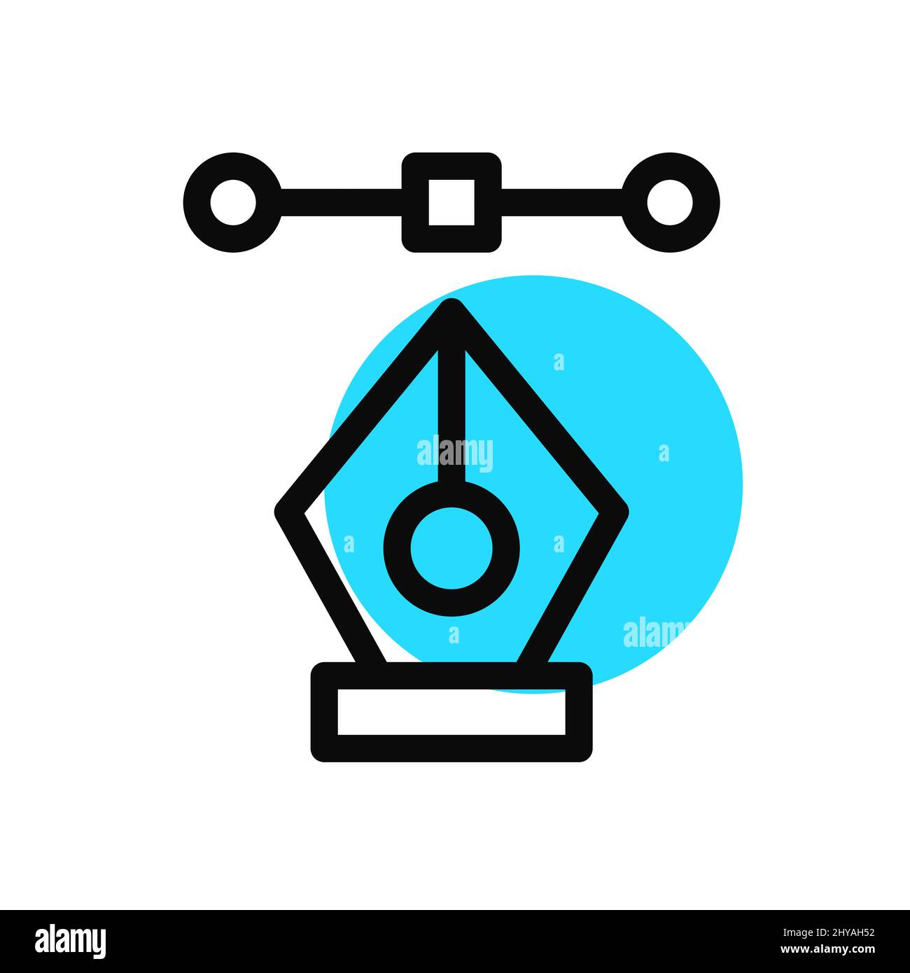 Vector pen tool line art icon. Pixel perfect, editable stroke Stock ...