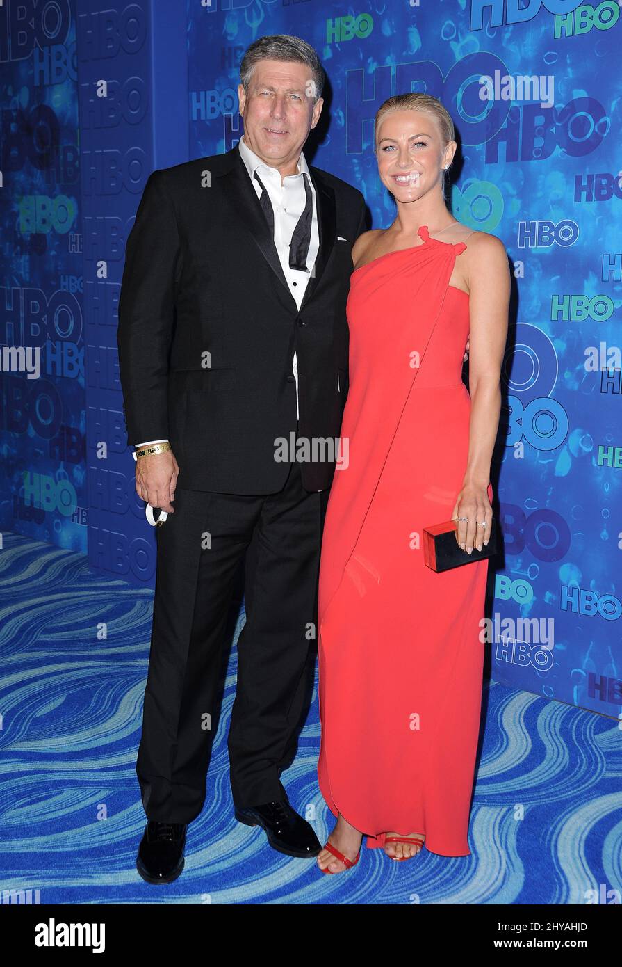 Julianne Hough, father Bruce Robert Hough attending HBO's 2016 Emmy ...