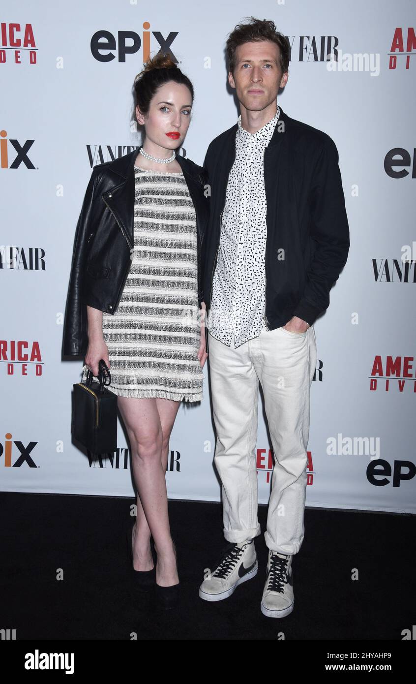 Zoe Lister Jones and Daryl Wein attends the "America Divided" Los ...