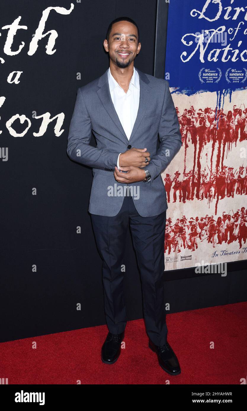 Chris Greene poses at the premiere of the film "The Birth of a Nation ...