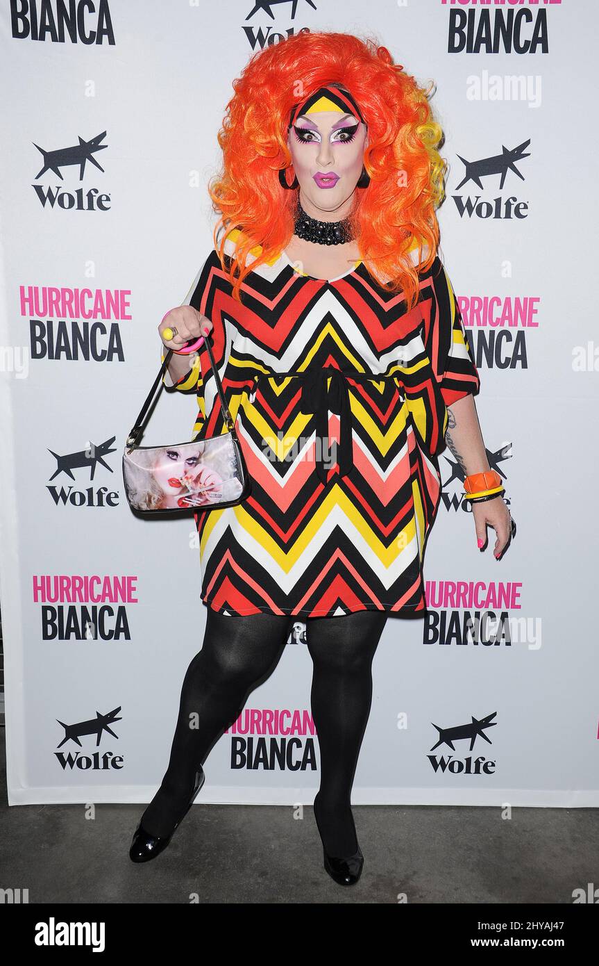 Jackie Beat attending the film premiere of Hurricane Bianca at Renberg ...