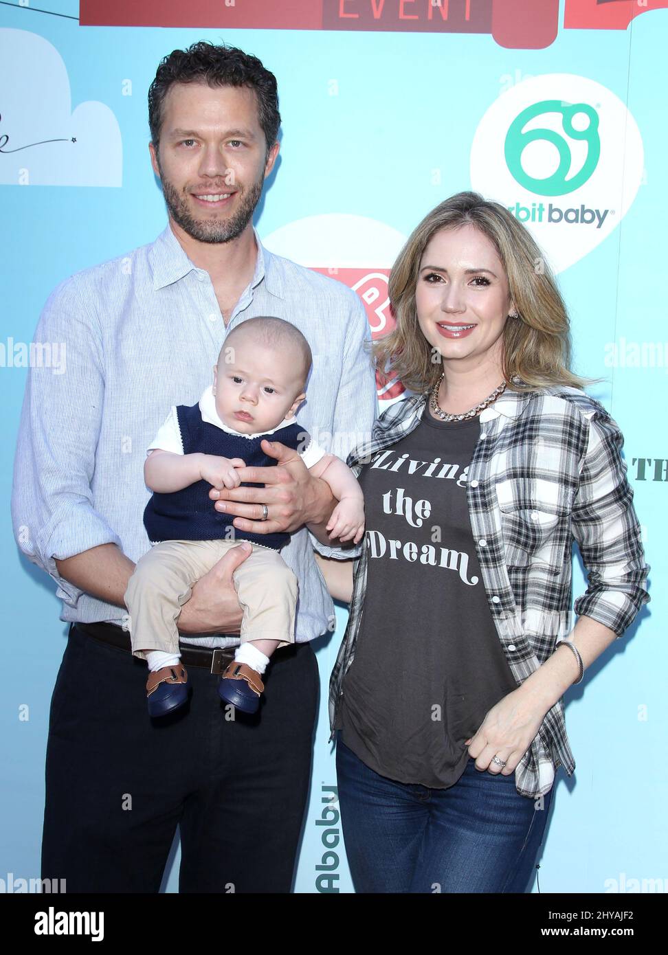 Joel Henricks, Ashley Jones and Hayden Joel Henricks attending the ...