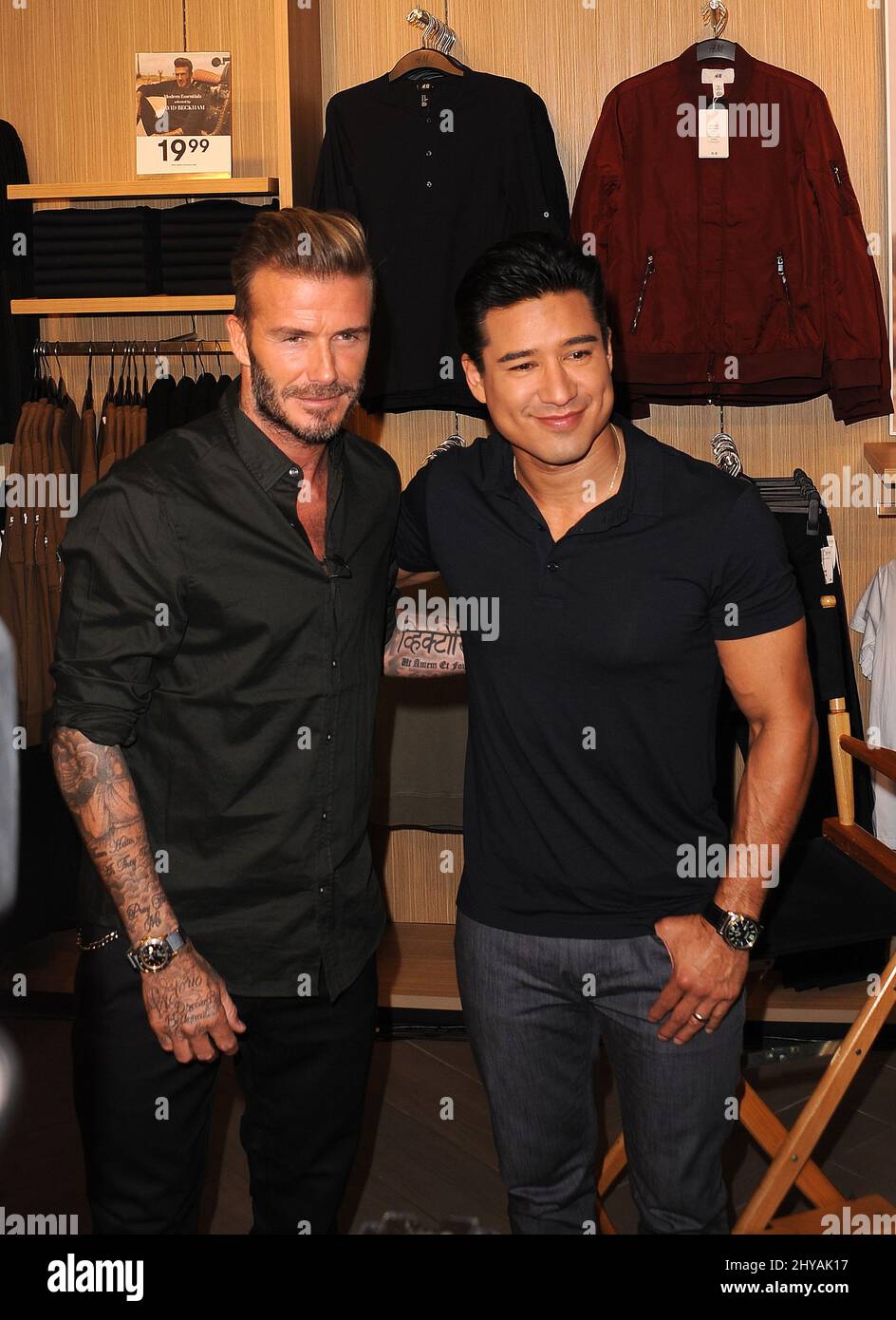 David Beckham, Mario Lopez attending the launch of the H&M Modern ...