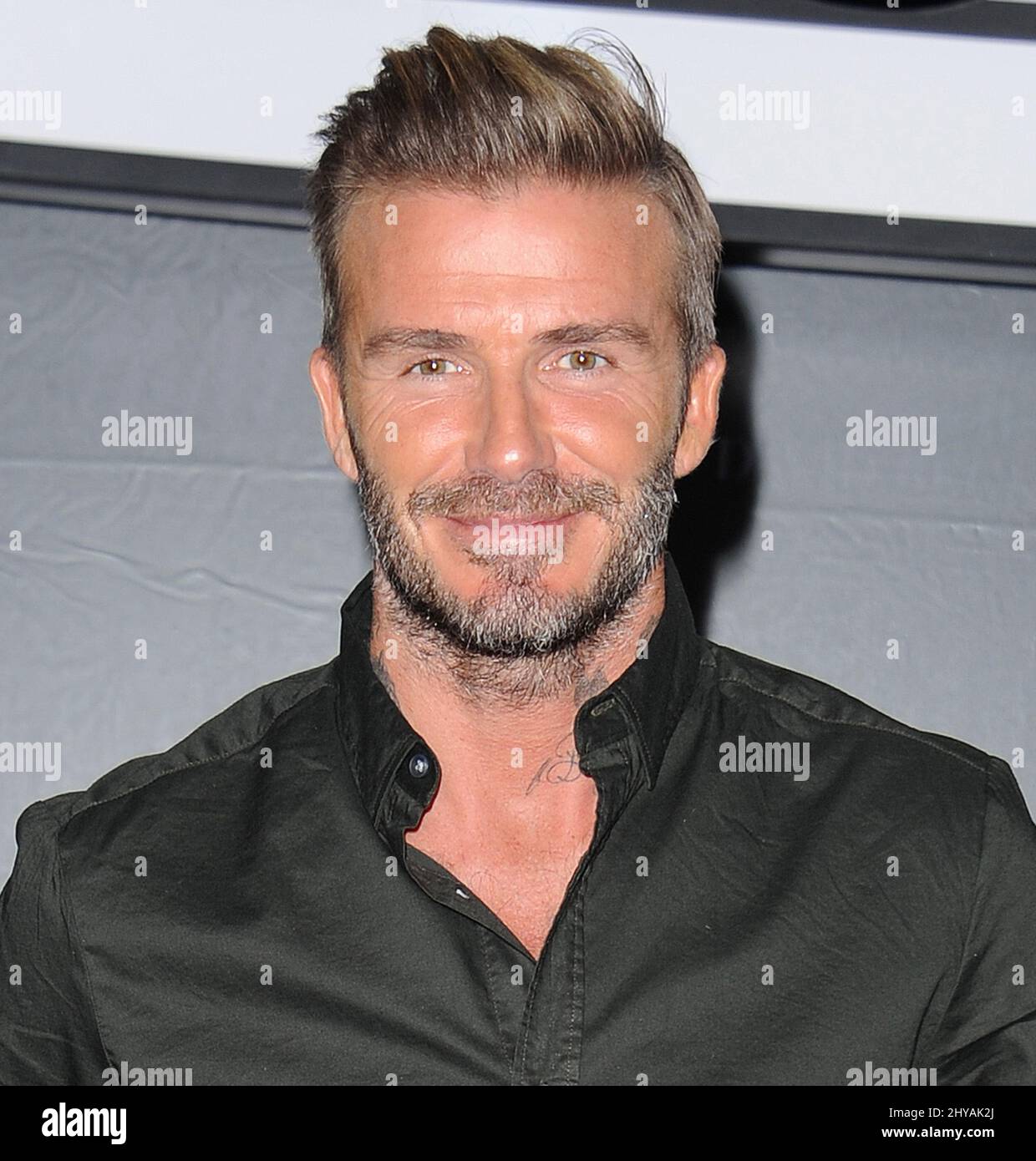 David Beckham attending the launch of the H&M Modern Essentials campaign, in Los Angeles ...