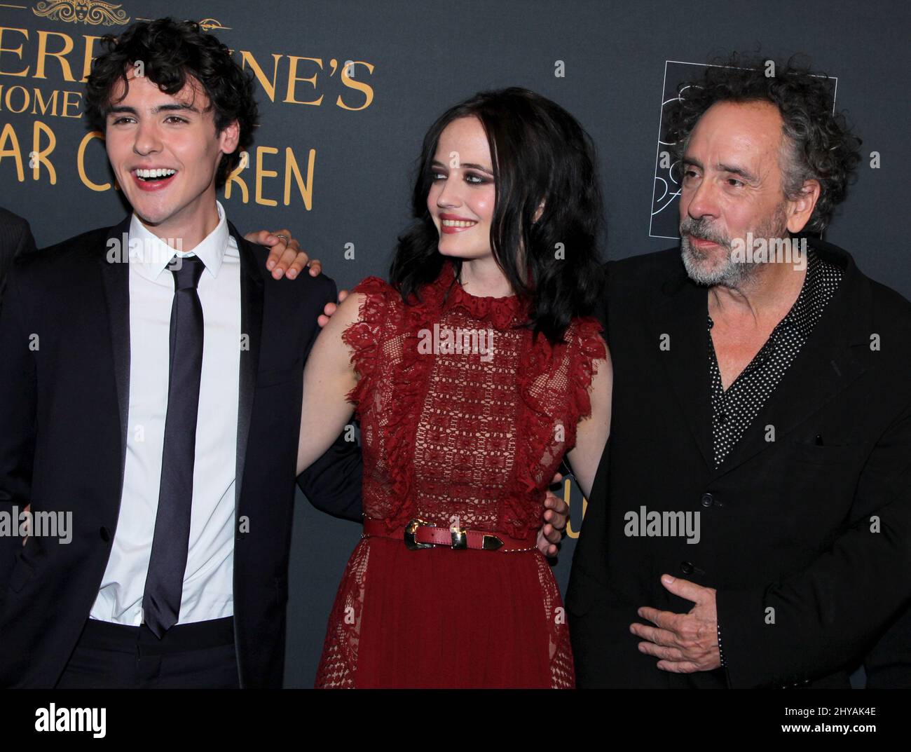 Finlay MacMillan, Eva Green & Tim Burton attending the premiere of Miss ...