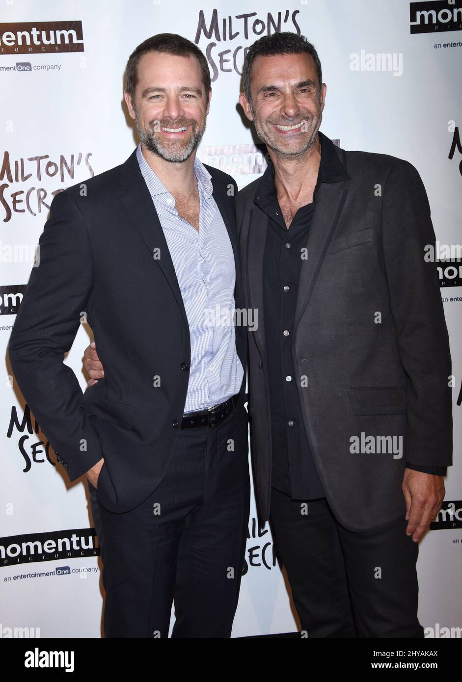 David Sutcliffe and Barnet Bain arriving at "Milton's Secret" premiere ...