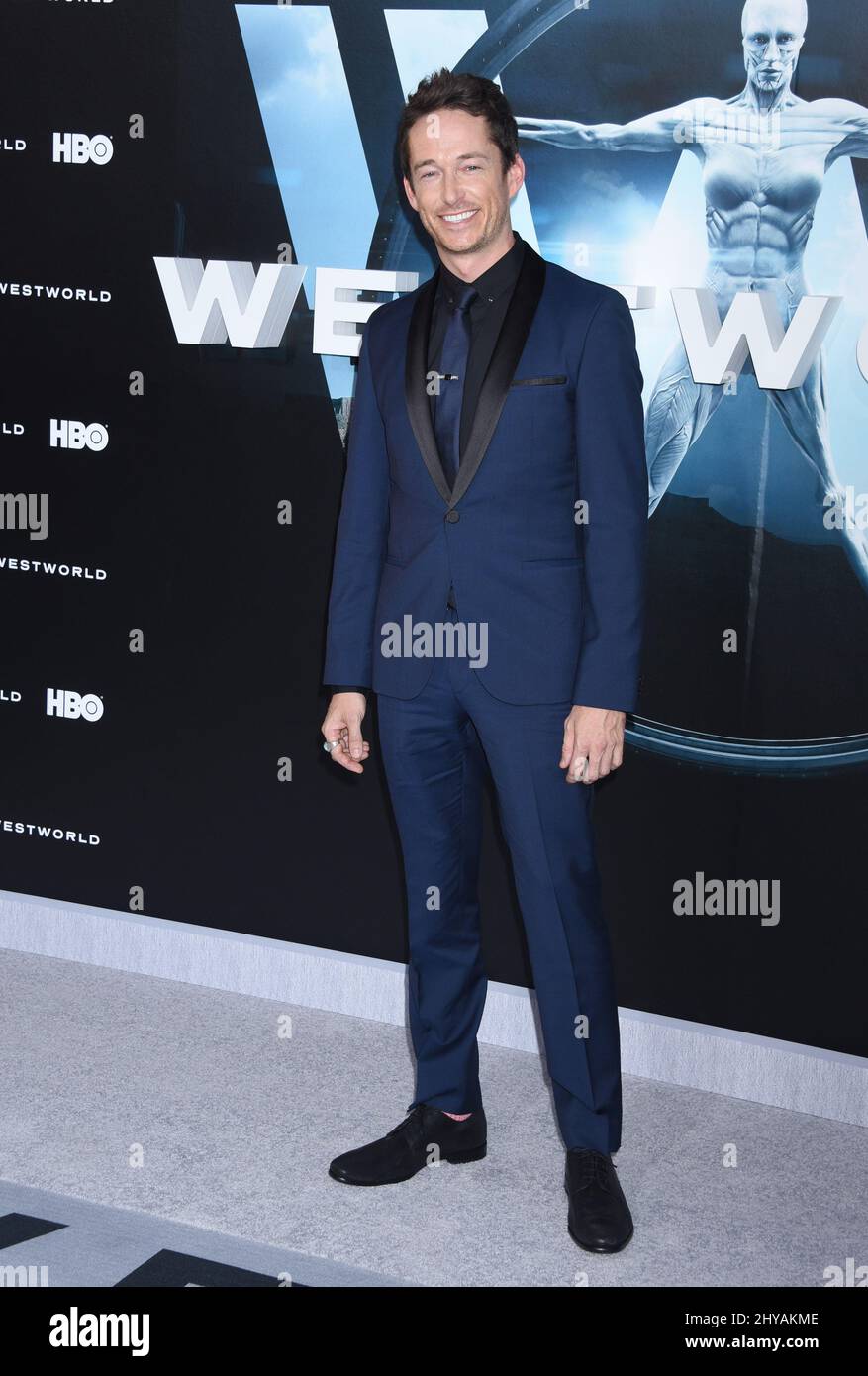 Simon Quarterman attending the "Westworld" premiere held at the TCL ...
