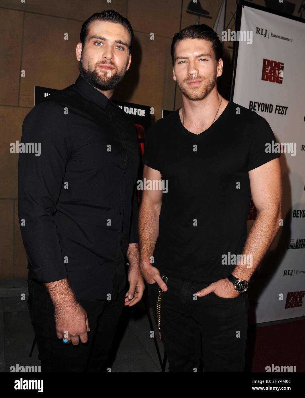 Weston Cage, Jesse Kove arriving for the Dog Eat Dog premiere as part ...