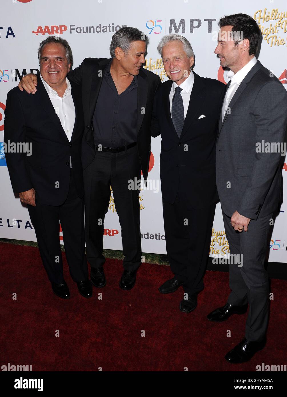 Jim Gianopulos, George Clooney, Michael Douglas, Hugh Jackman attending ...