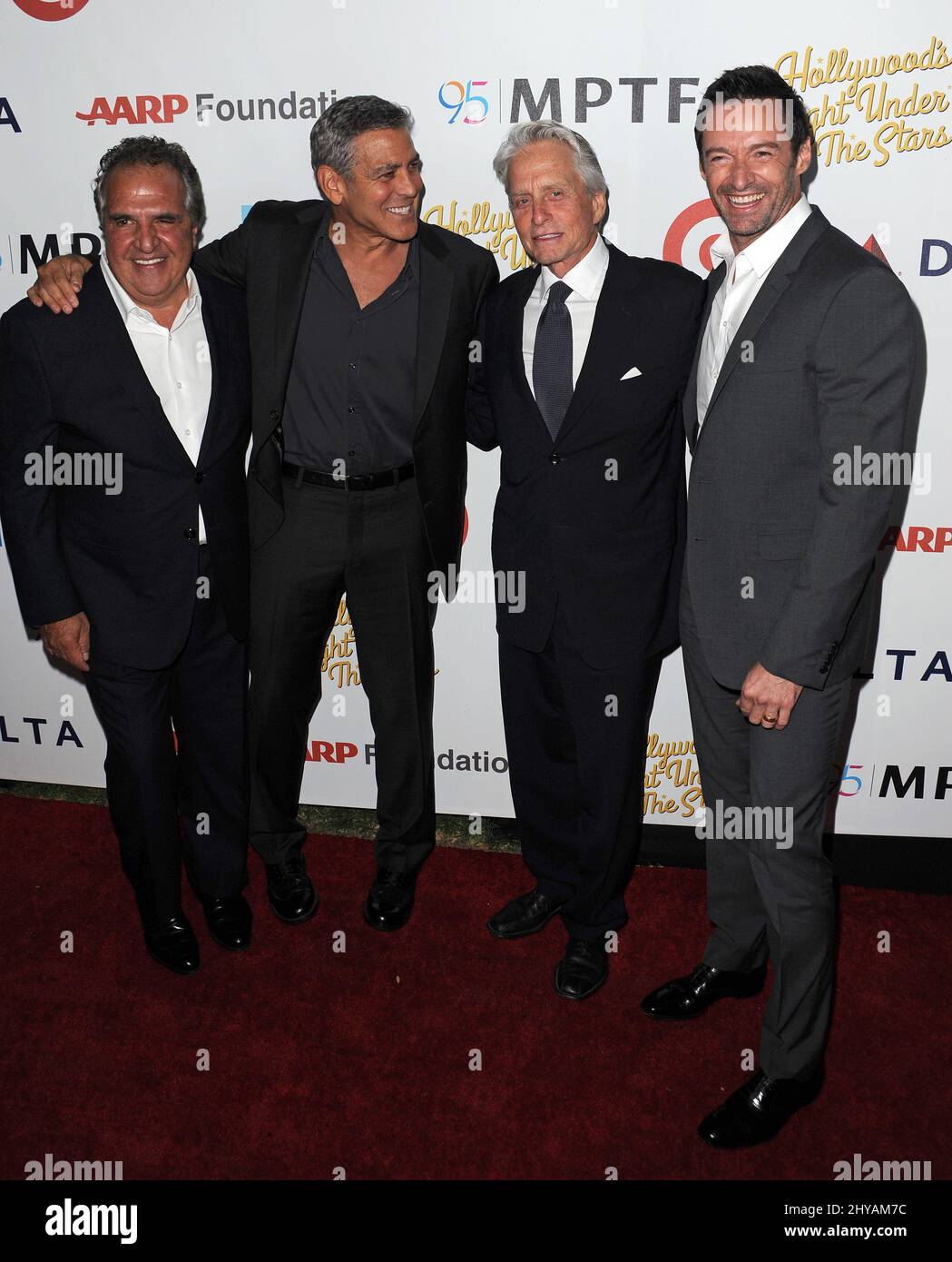 Jim Gianopulos, George Clooney, Michael Douglas, Hugh Jackman attending ...