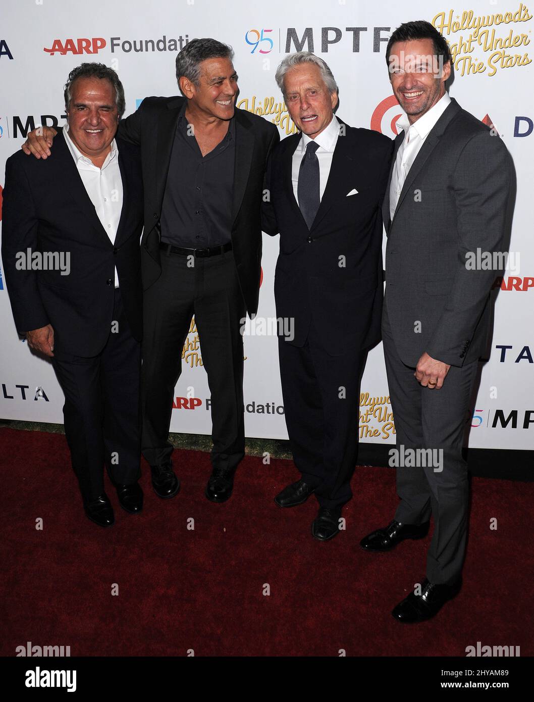 Jim Gianopulos, George Clooney, Michael Douglas, Hugh Jackman attending ...