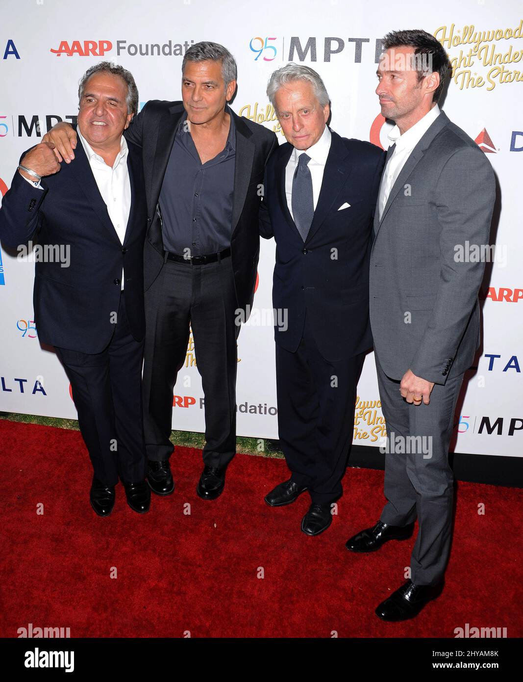 Jim Gianopulos, George Clooney, Michael Douglas, Hugh Jackman attending ...