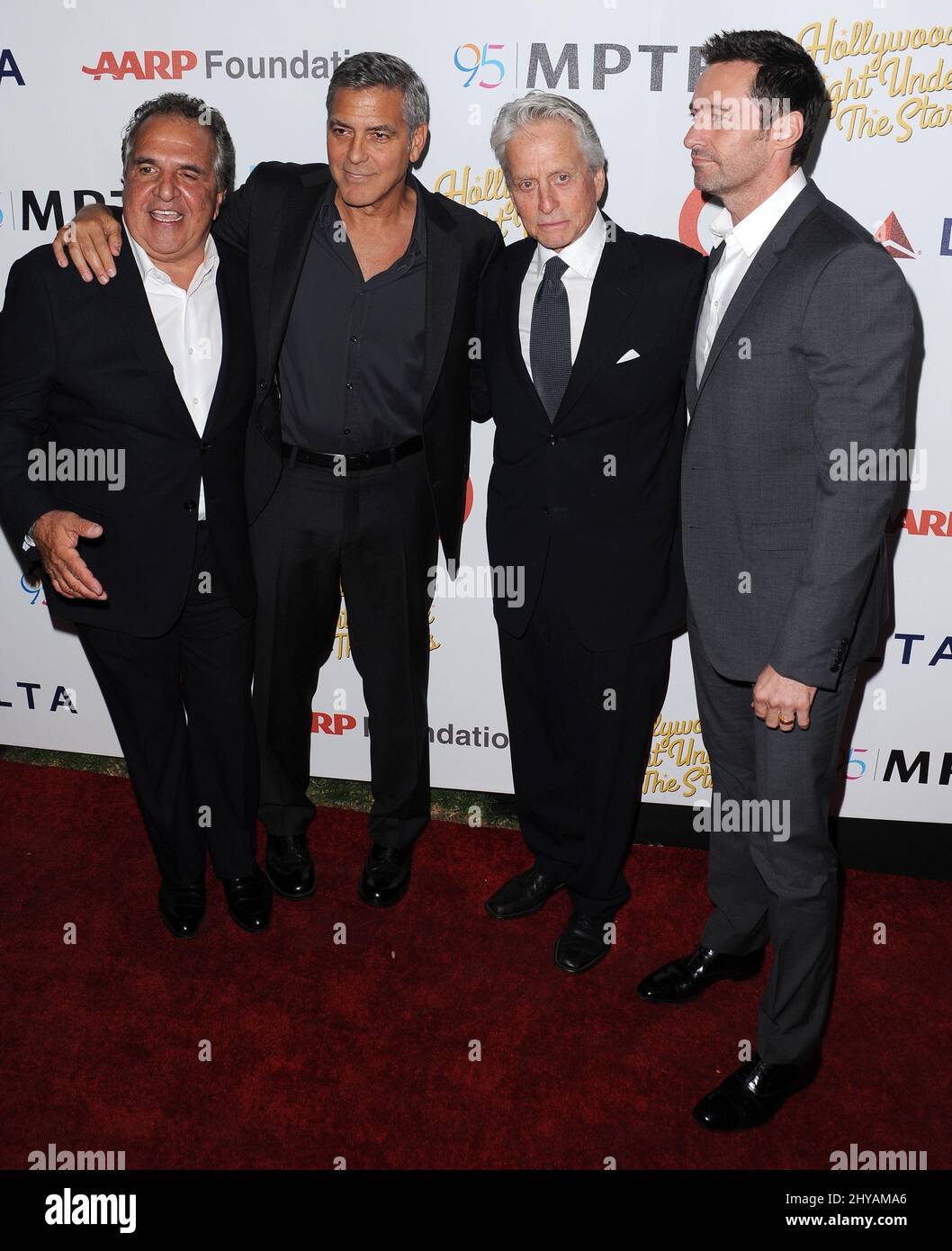 Jim Gianopulos, George Clooney, Michael Douglas, Hugh Jackman attending ...