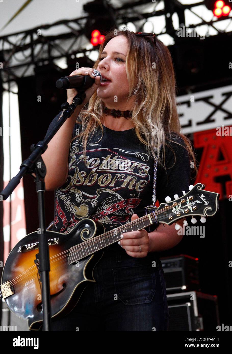 Lucie Silvas performing during the Route 91 Harvest Country Music ...