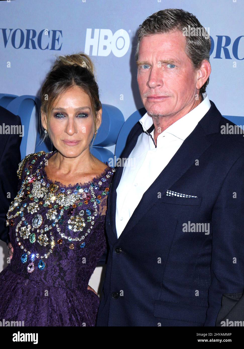 Sarah Jessica Parker & Thomas Haden Church arriving for the 'Divorce ...