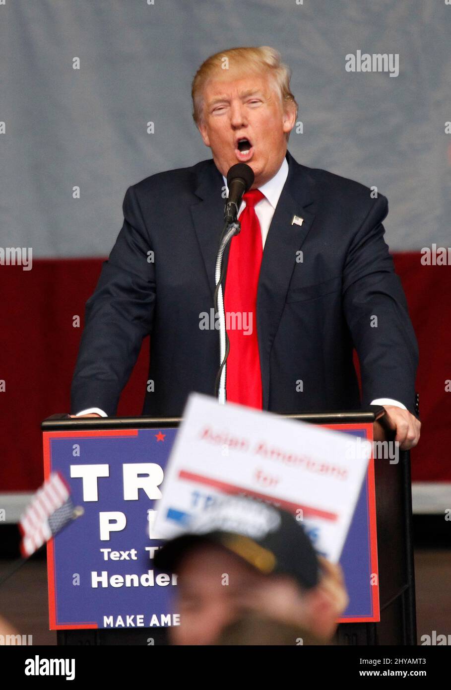 Donald Trump Republican Presidential candidate Donald Trump addresses ...