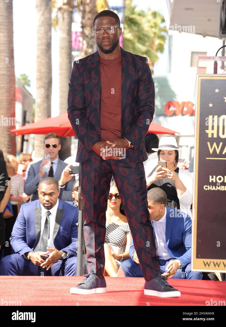 Kevin Hart attending the star ceremony in honour of Kevin Hart, in Los ...