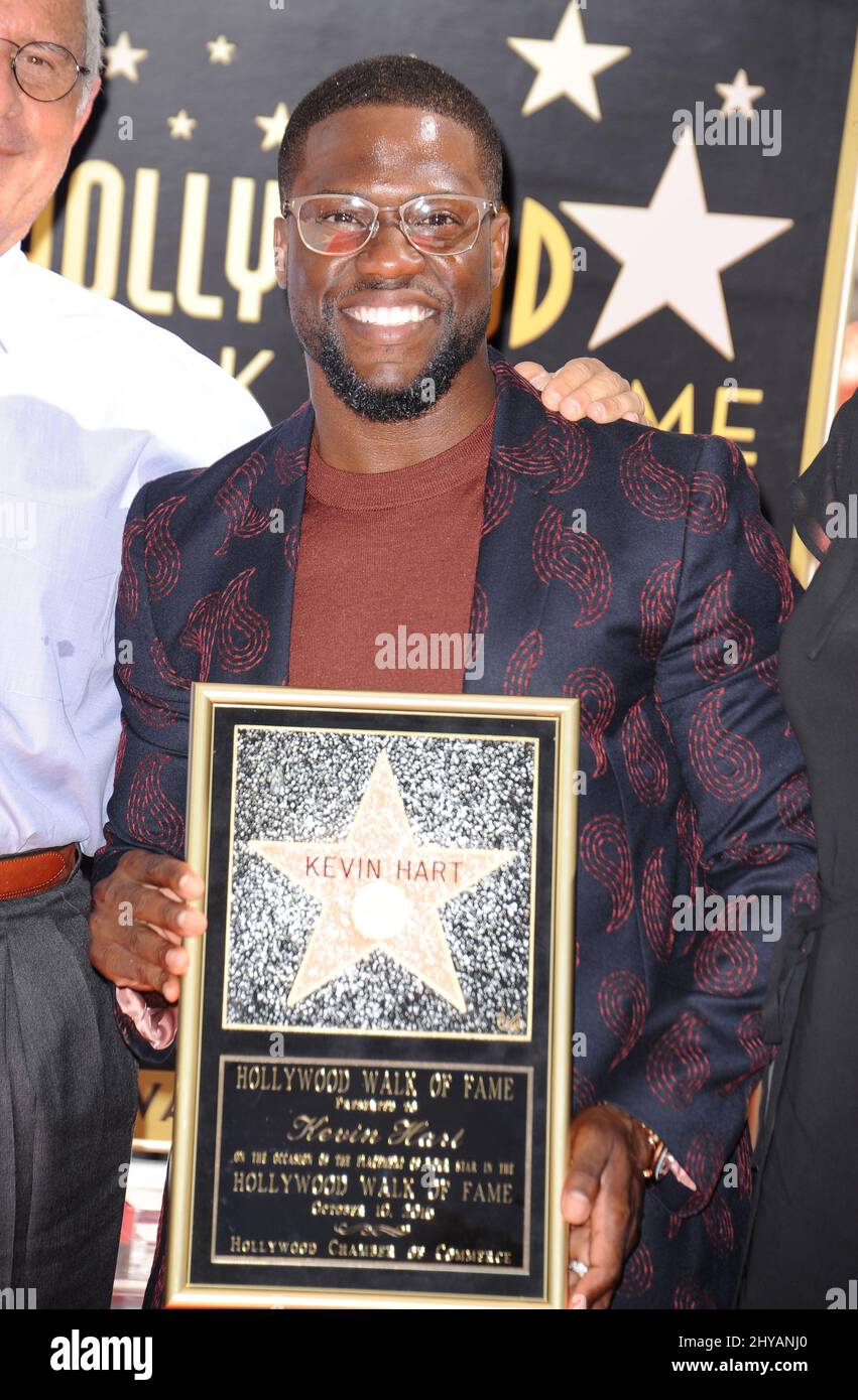 Kevin Hart attending the star ceremony in honour of Kevin Hart, in Los ...
