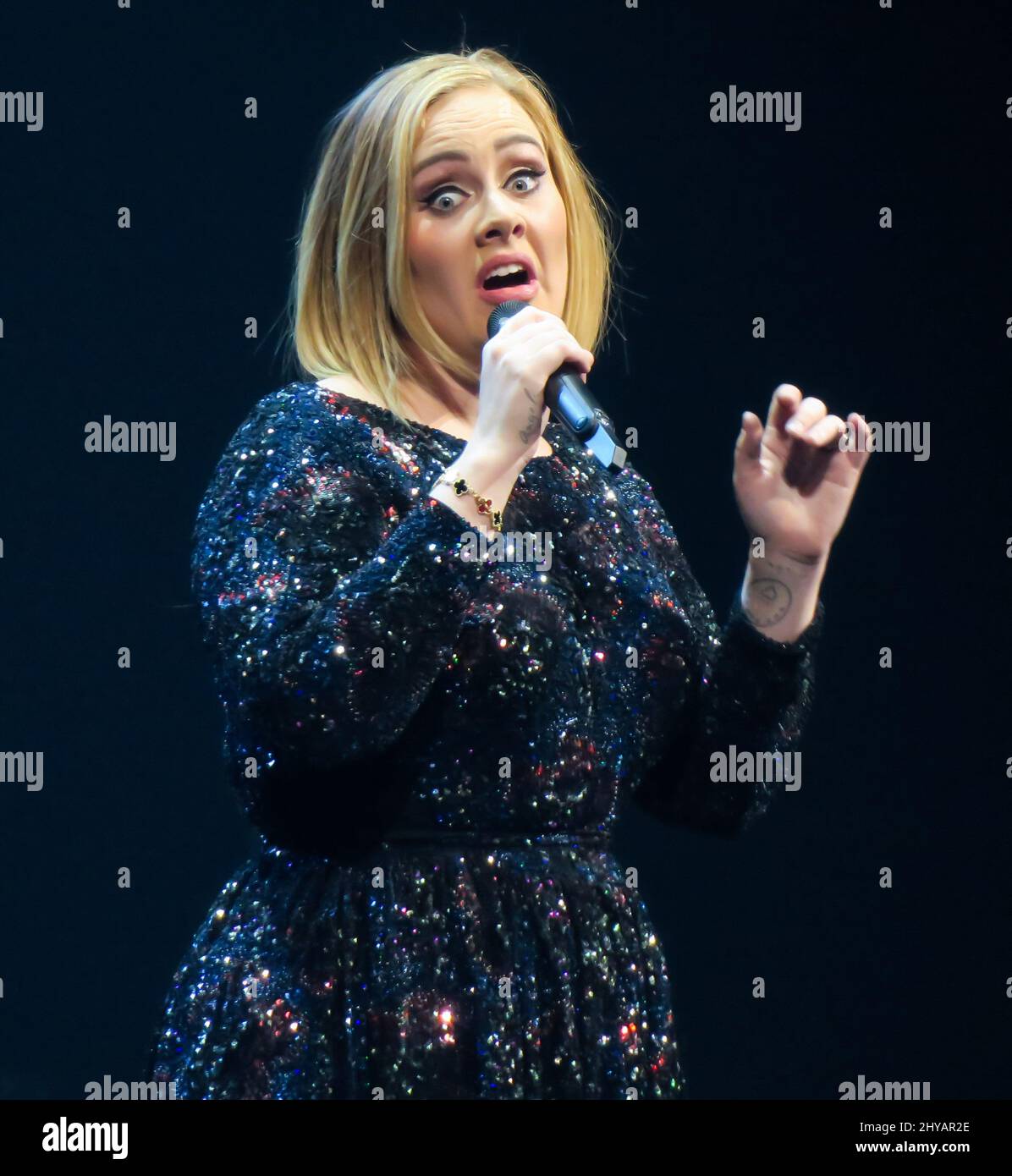 Adele peforms live in concert for her second night at the Bridgestone ...