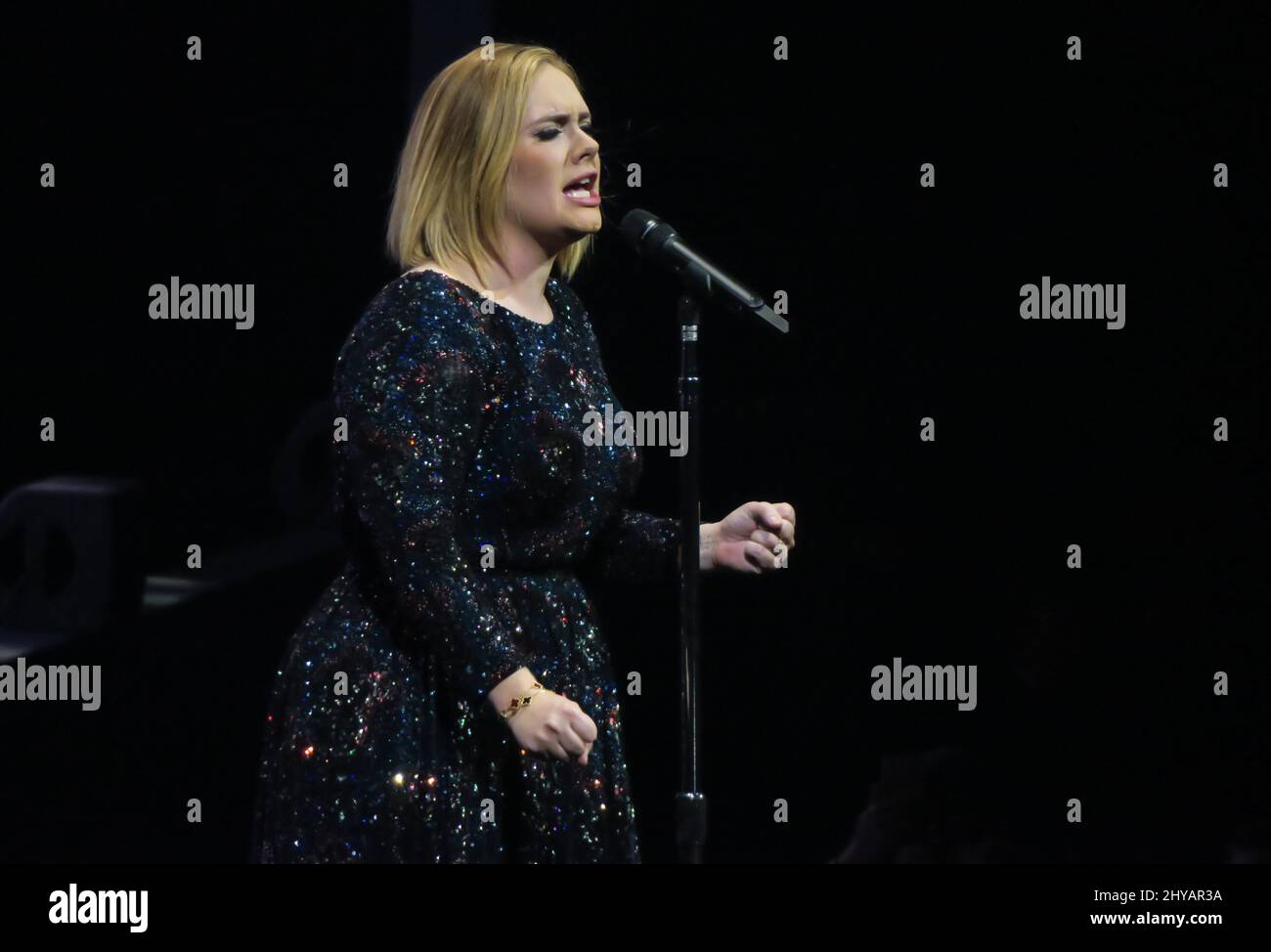 Adele peforms live in concert for her second night at the Bridgestone ...