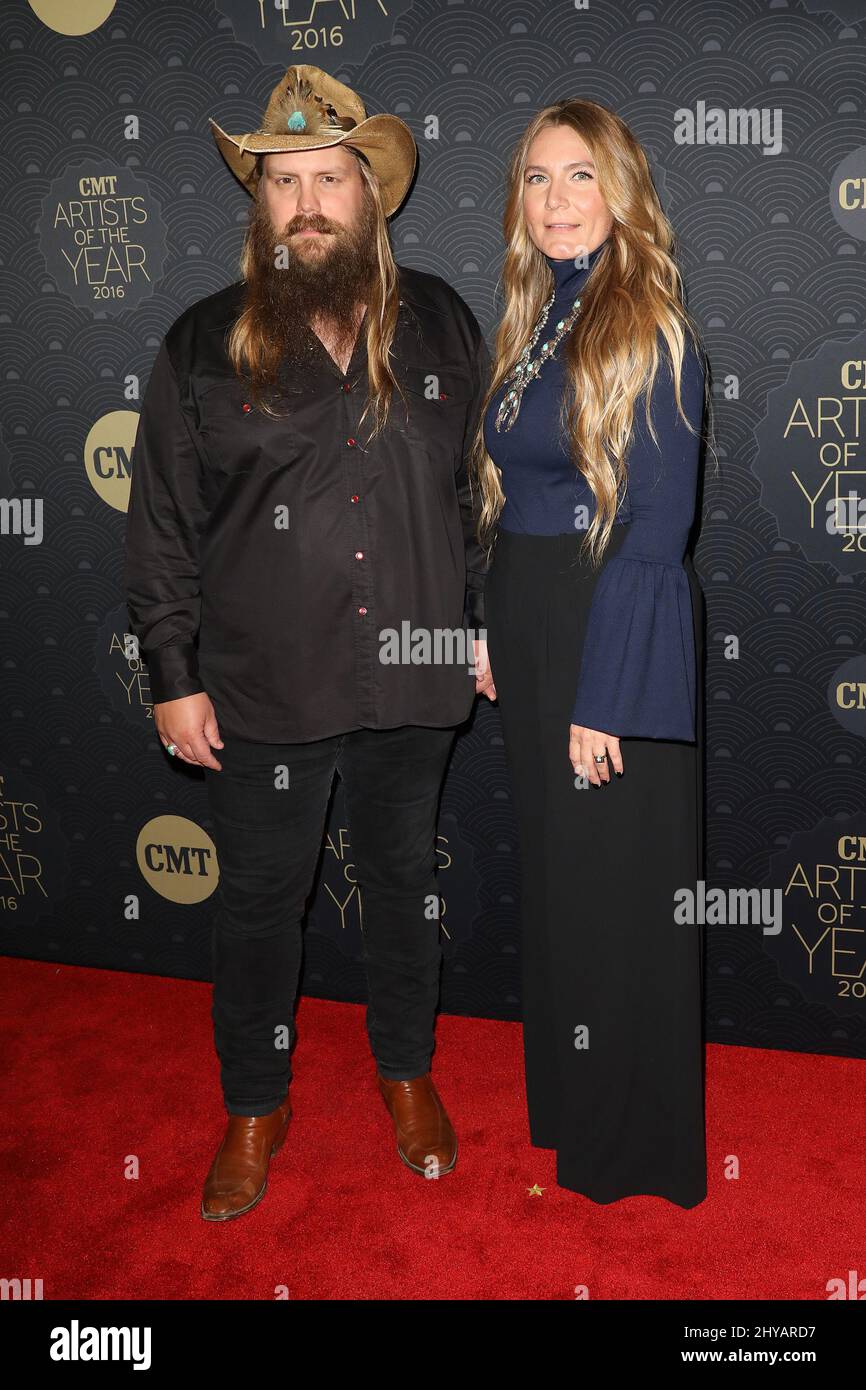 Chris Stapleton,Morgane Stapleton arriving for the 2016 CMT Artists of ...