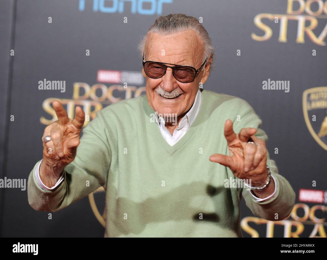Stan Lee attends the premiere of Disney and Marvel Studios' 'Doctor ...