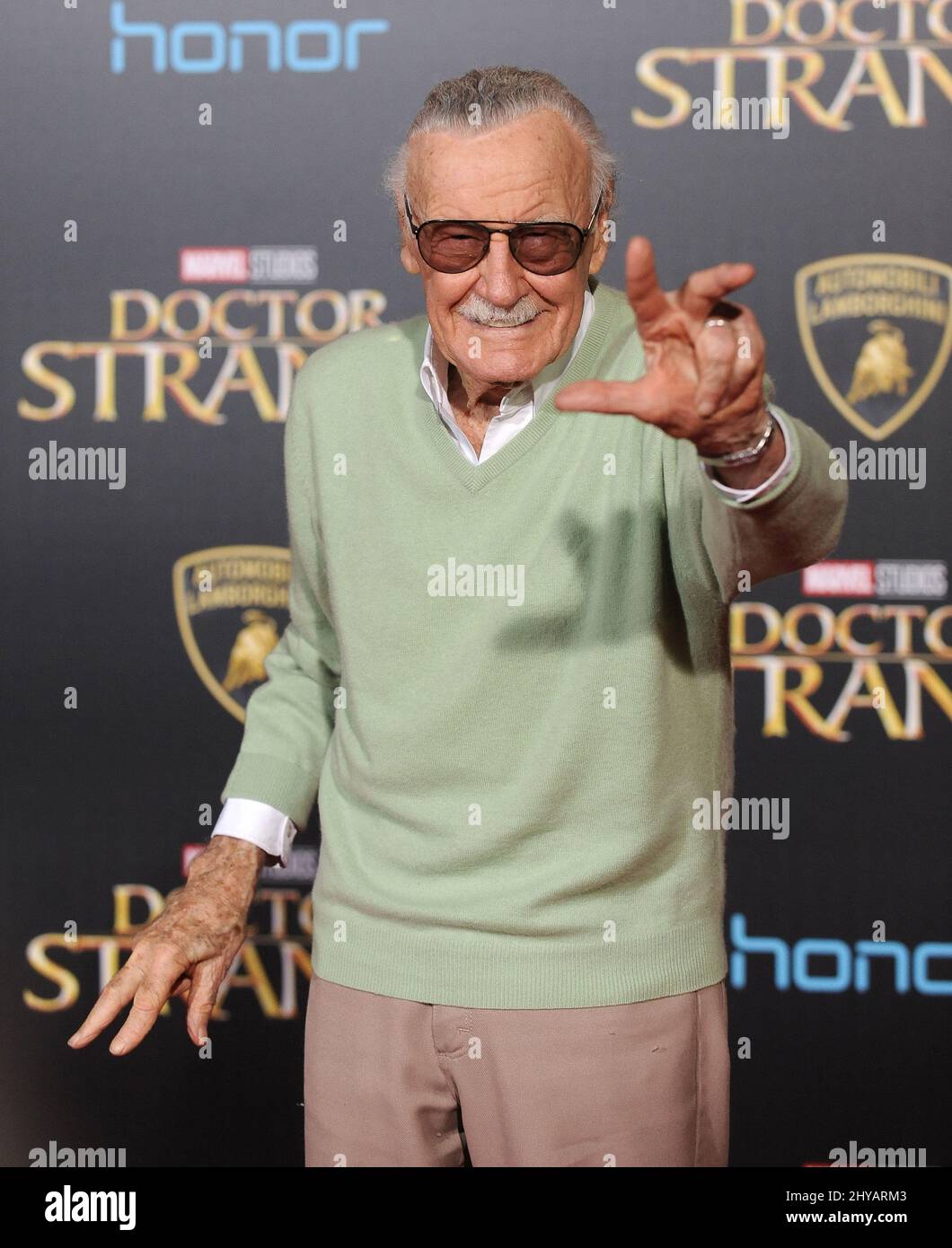 Stan Lee attends the premiere of Disney and Marvel Studios' 'Doctor ...