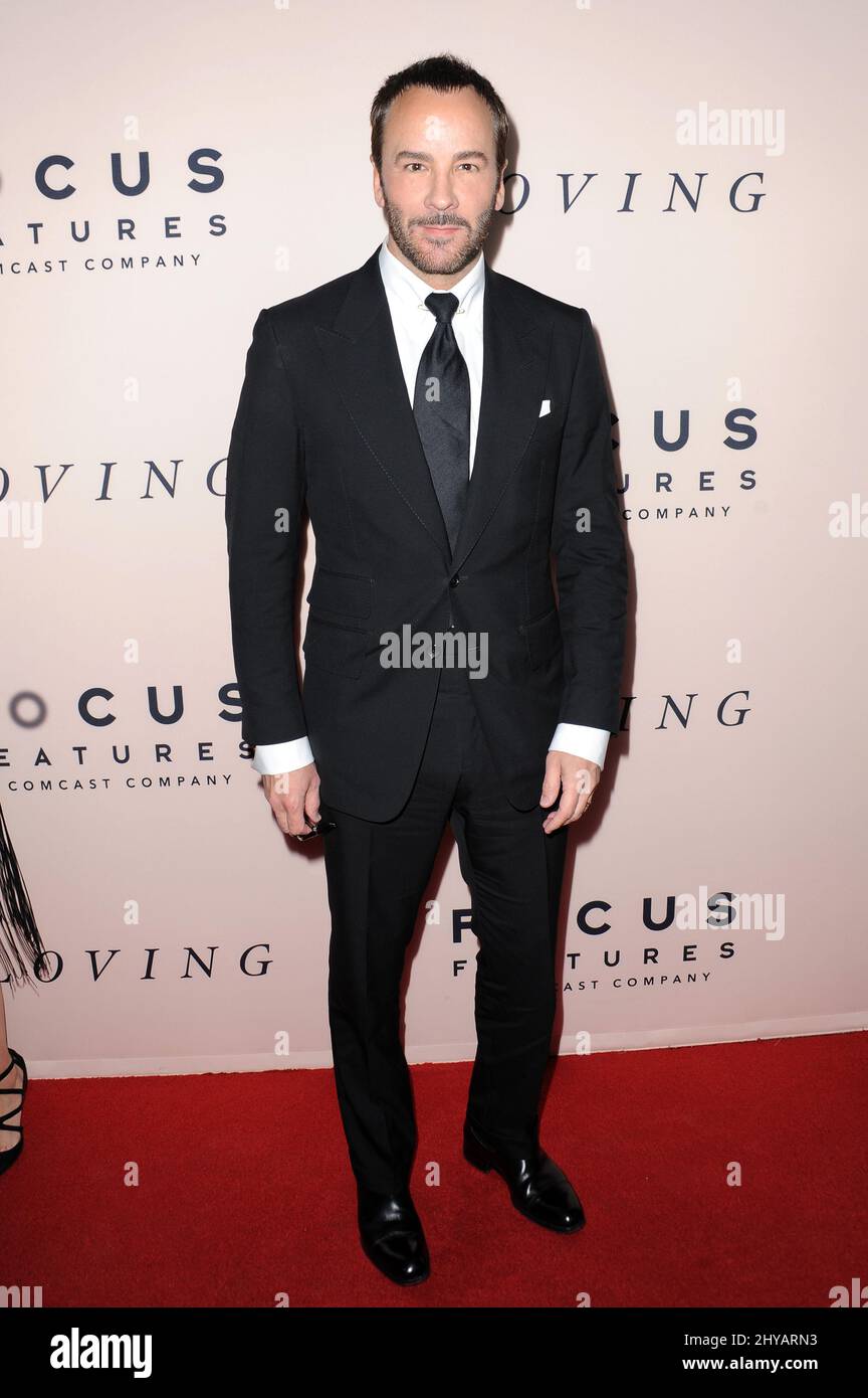Tom Ford poses at the premiere of the film 'Loving' at the Samuel L ...
