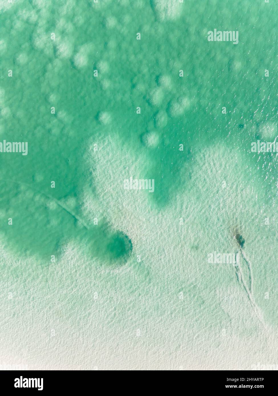 Top view shot of the Dead sea Stock Photo - Alamy