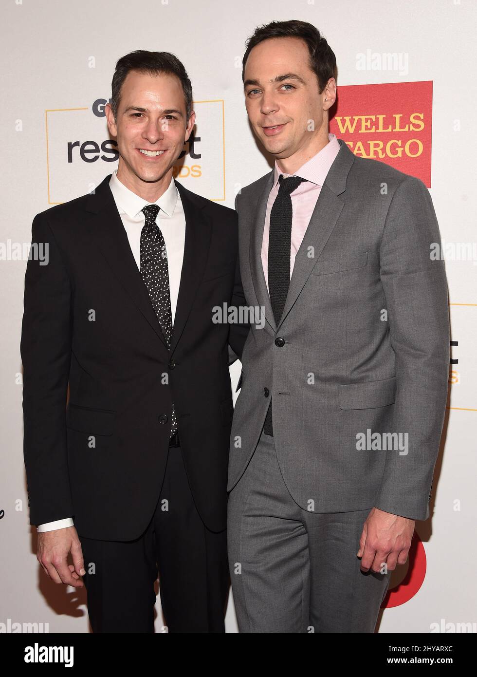 Jim Parsons and Todd Spiewak arriving to the GLSEN Respect Awards 2016 ...
