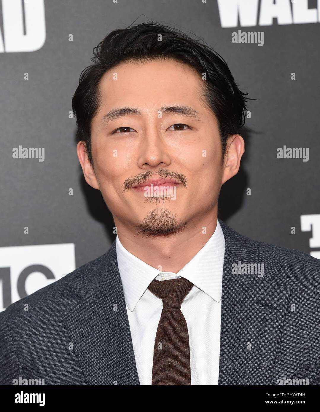 Steven Yeun attending 'AMC presents a live, 90-minute special edition ...