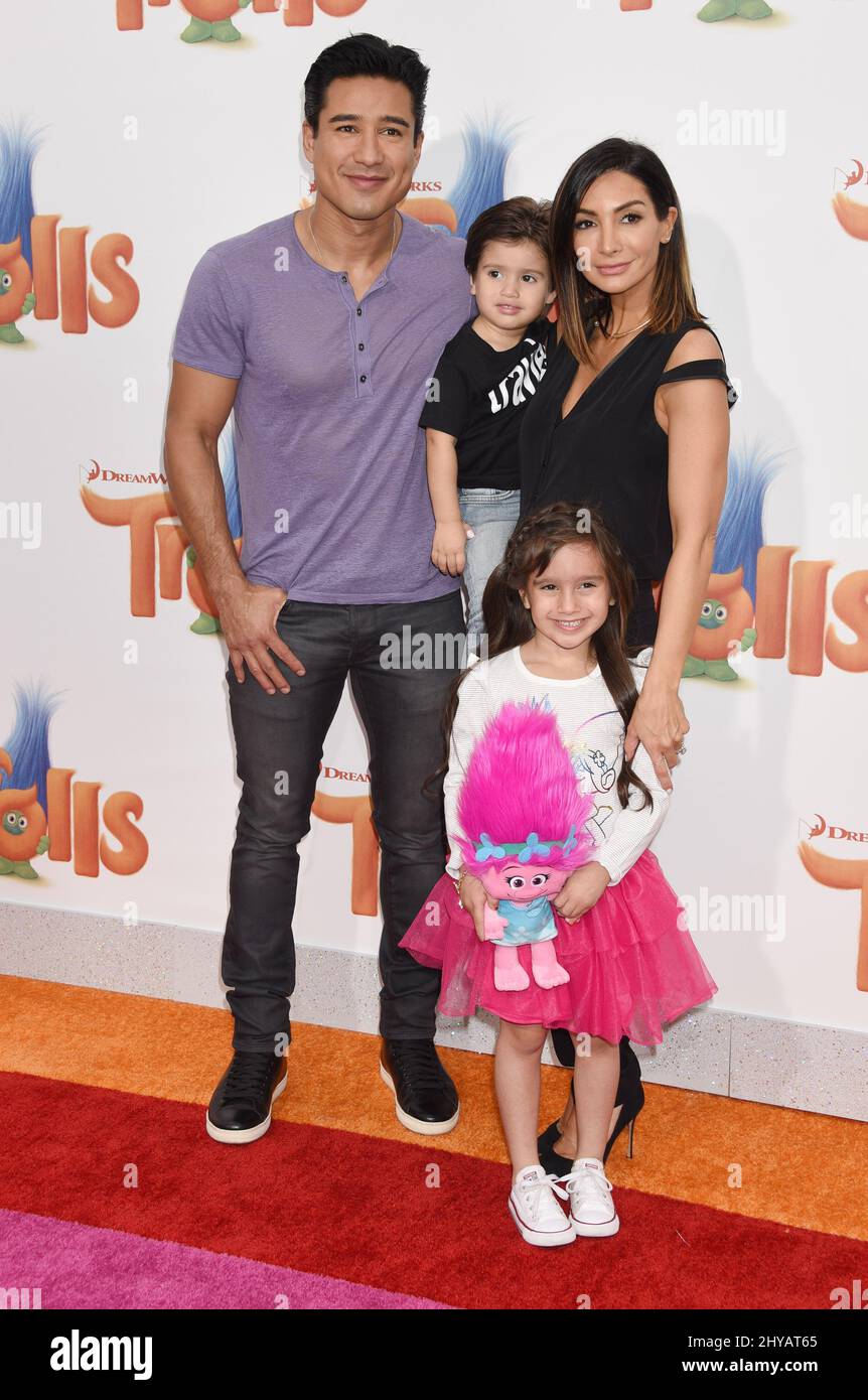Mario Lopez, Courtney Mazza, Gia Lopez and Dominic Lopez attending the ...