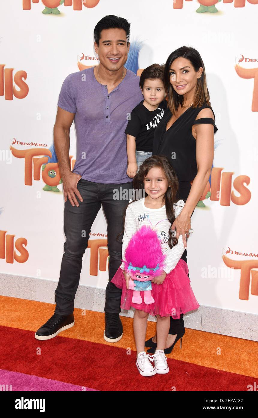 Mario Lopez, Courtney Mazza, Gia Lopez and Dominic Lopez attending the ...