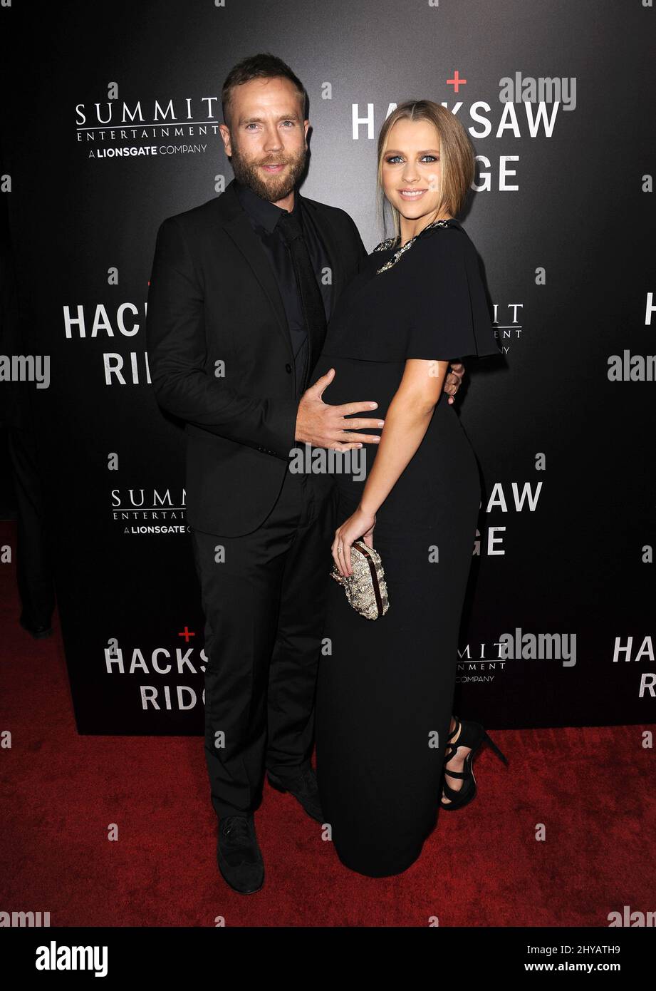 Teresa Palmer, Mark Webber attending the premiere of 'Hacksaw Ridge' in ...