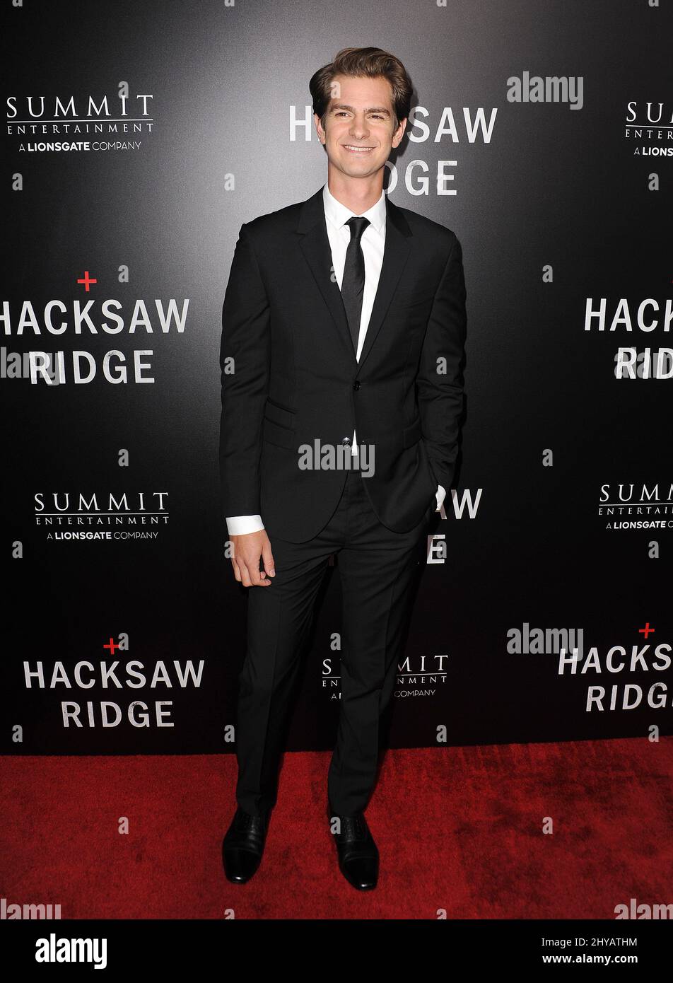 Andrew Garfield attending the premiere of 'Hacksaw Ridge' in Los ...