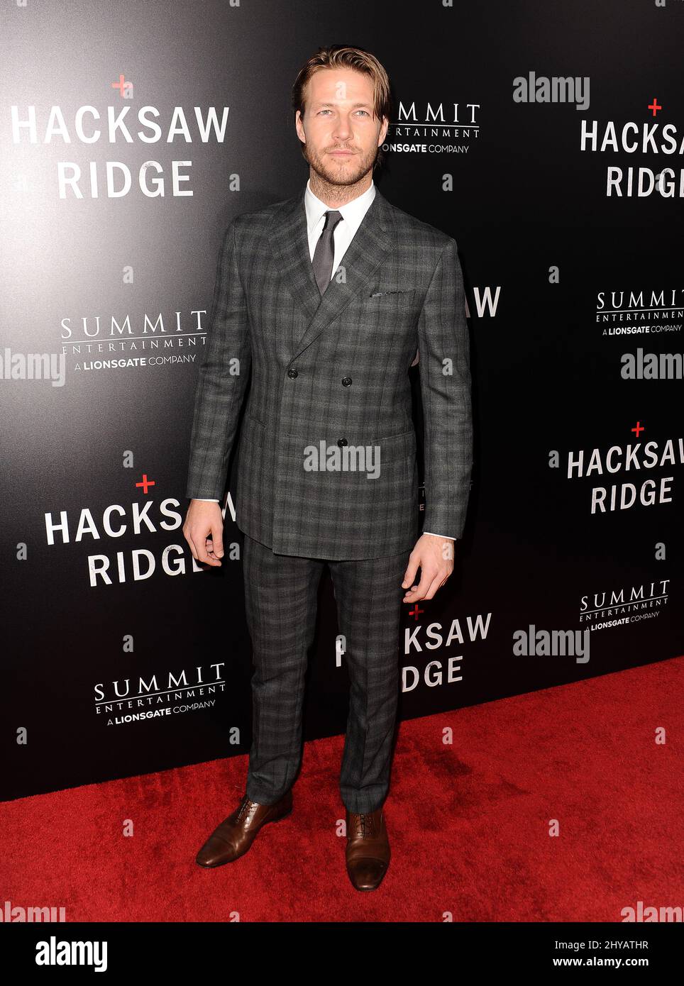 Luke Bracey attending the premiere of 'Hacksaw Ridge' in Los Angeles ...